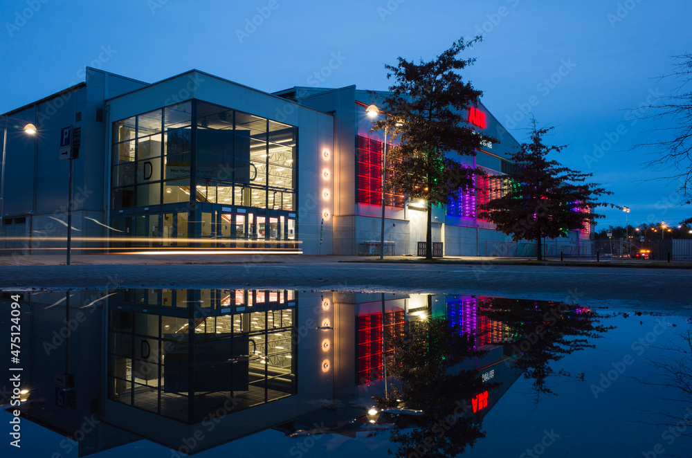 Vasteras, Sweden - 18 October, 2021: Building of ABB Arena at Rocklunda ...