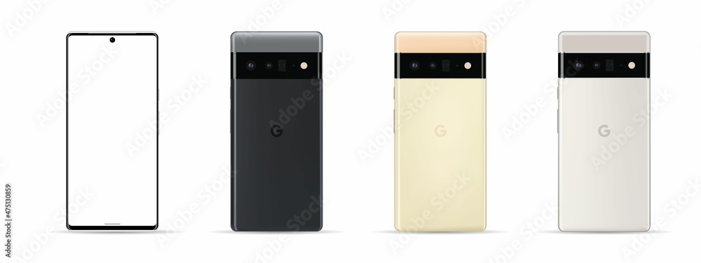 Google Pixel 6. Google Pixel 6 pro presentation. Stock Vector | Adobe Stock