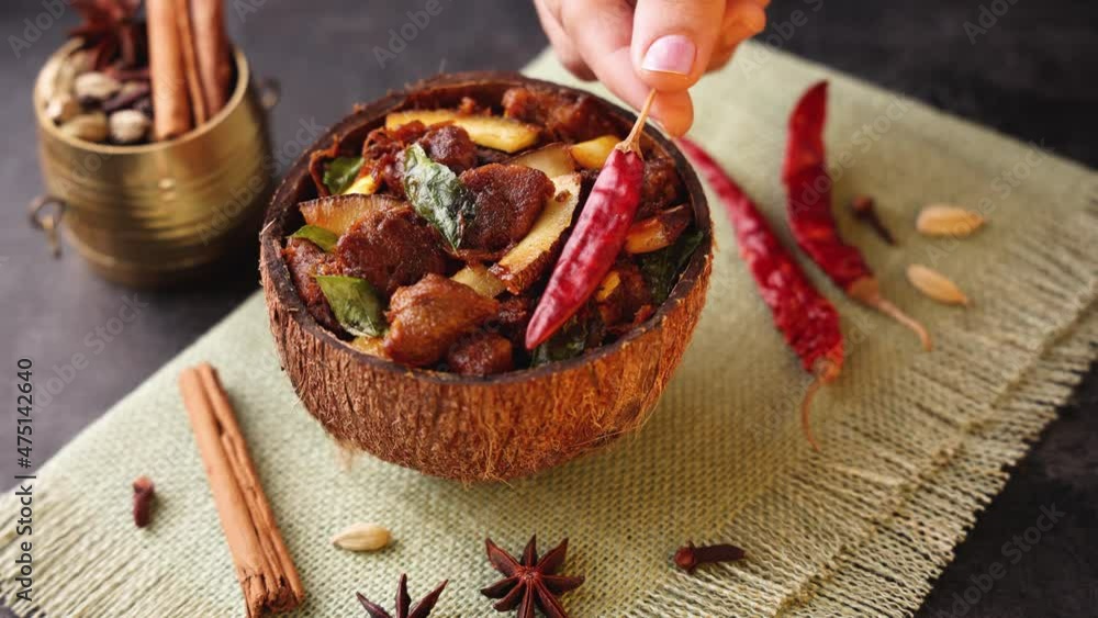 Traditional homemade Mutton curry from Asian cuisine Chukhandar gosht ...