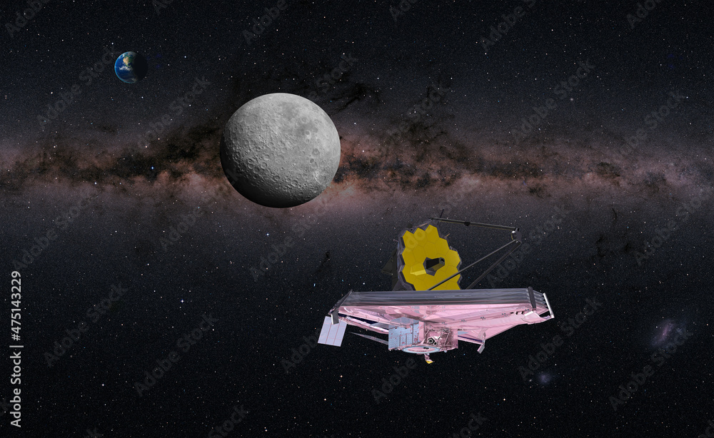 James Webb Space Telescope in Space "Elements of this image furnished ...