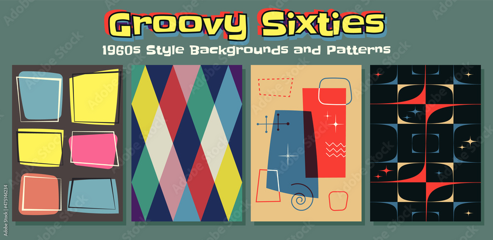 Groovy Sixties! 1960s Backgrounds and Patterns, Vintage Colors and ...