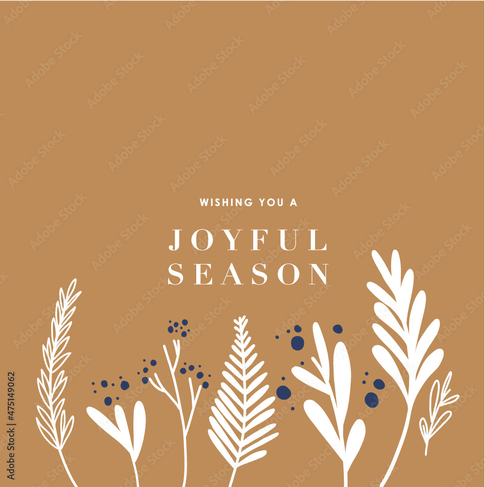 Winter holiday greetings vector graphic. Design template with text ...