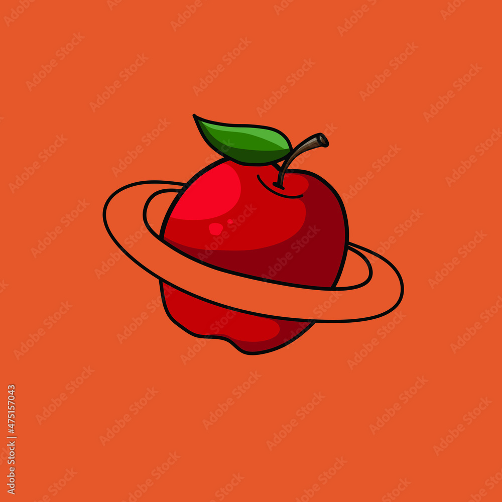 planet orange logo designs vector inspiration Stock Vector | Adobe Stock