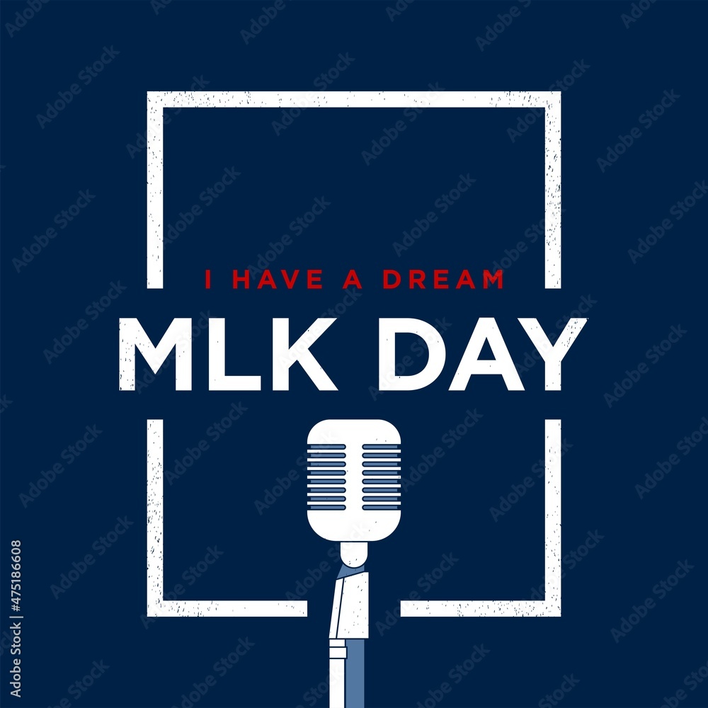 MLK Day Background Design. Stock Vector | Adobe Stock