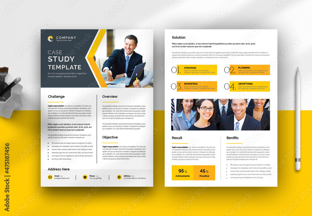 Business Case Study Stock Template Adobe Stock