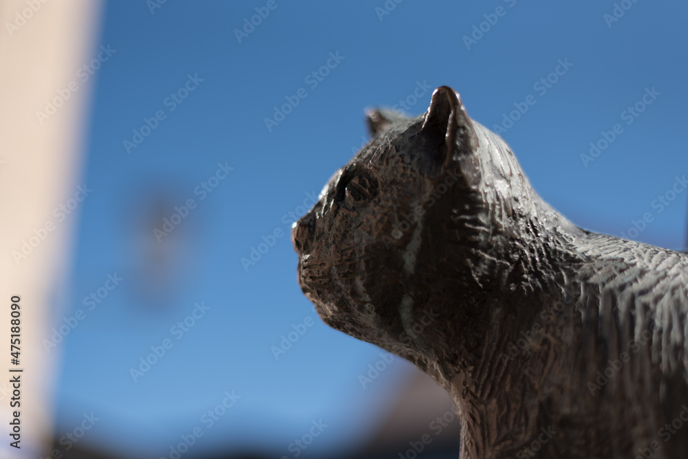 Statue of cat Murr at the statue of E.T.A. Hoffmann in Bamberg Stock ...