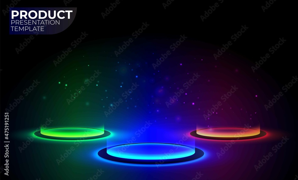Product comparison laboratory. Abstract hi-tech background for display ...