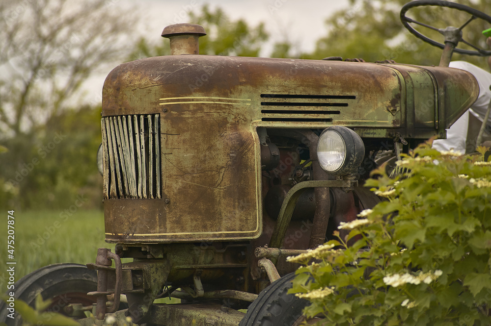 Vintage Tractor detail Stock Photo | Adobe Stock
