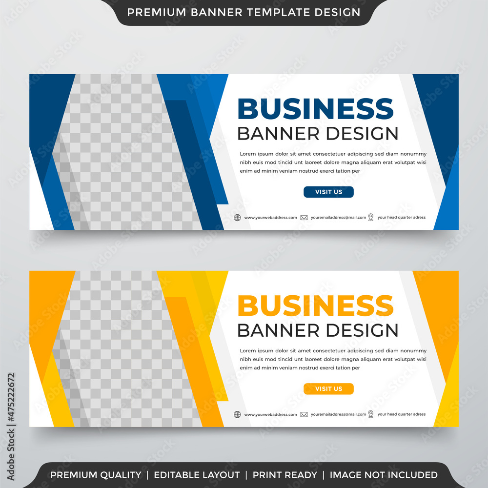 business banner template design with modern and minimalist concept user ...