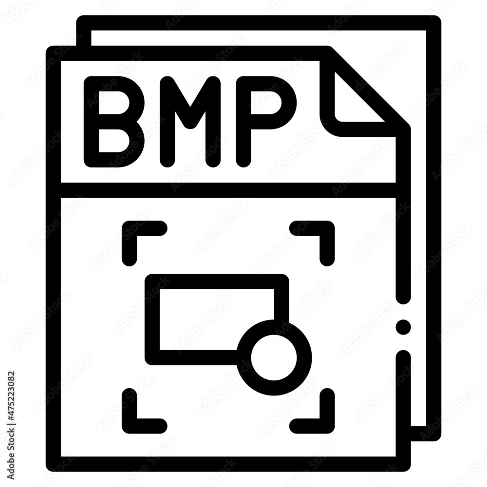 Vetor de bmp file outline icon do Stock | Adobe Stock
