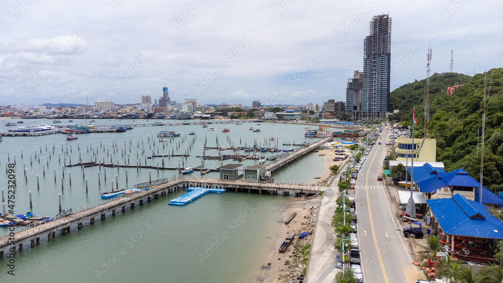 Foto Stock Beautiful Aerial view of the Bali Hai Pier. Famous place for ...