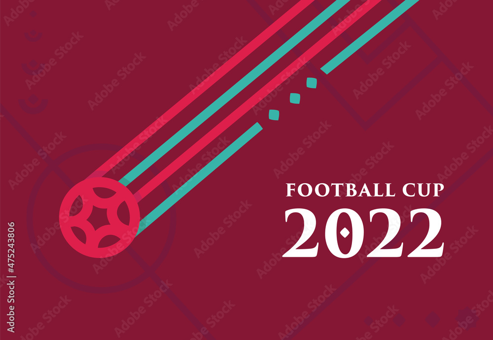 VECTORS. Football Cup 2022, banner, World Cup, Qualifiers, Soccer ...