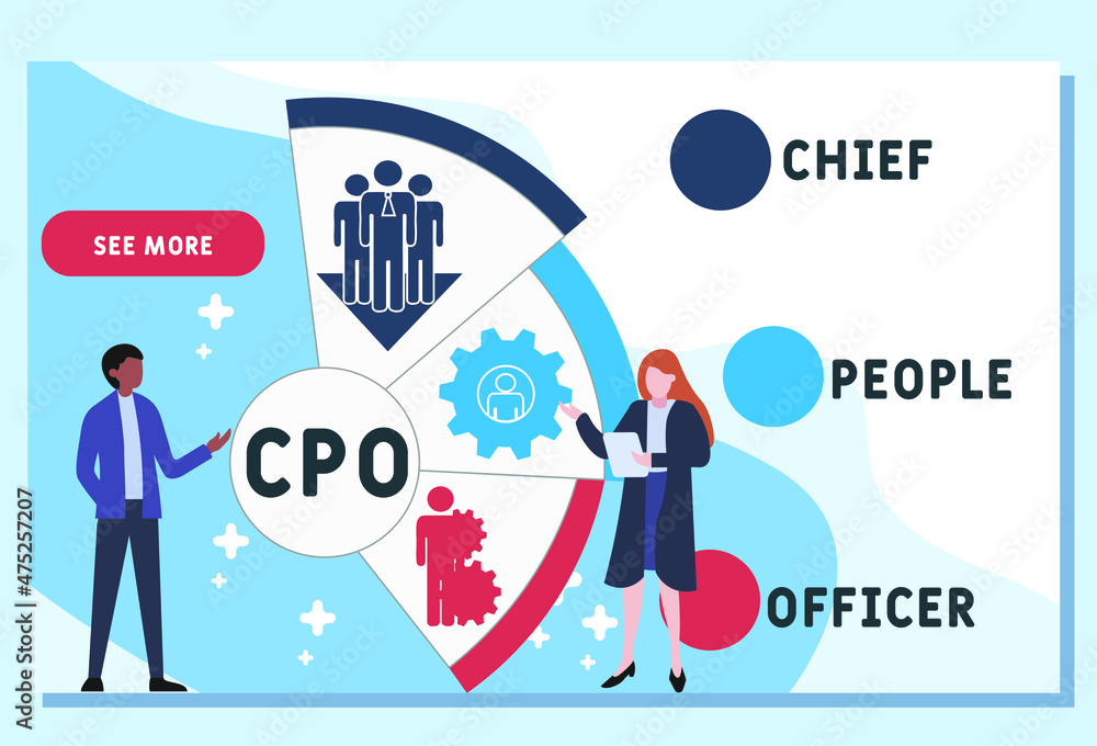 CPO - Chief People Officer acronym. business concept background. vector ...