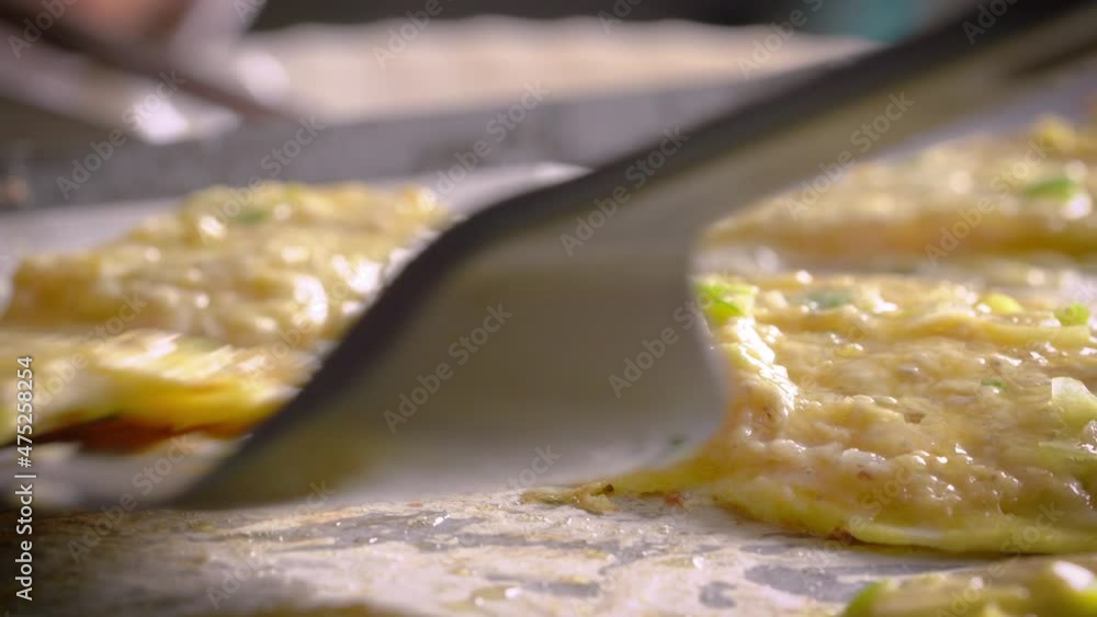 Pan-fried Breaded Fish, Saengseon Jeon, Korean holiday food Stock ビデオ ...