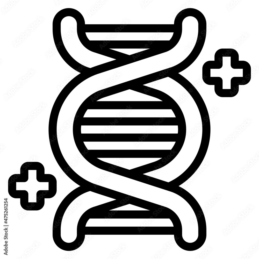 dna outline icon Stock Vector | Adobe Stock
