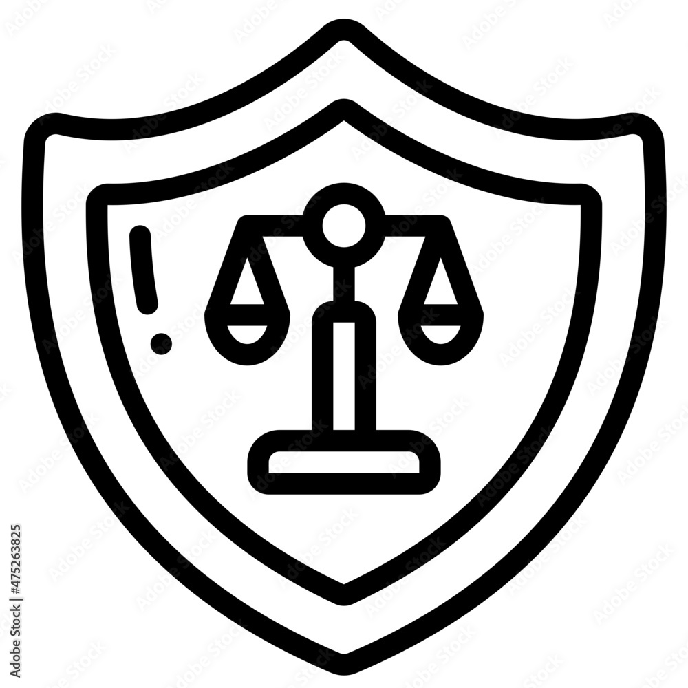 law outline icon Stock Vector | Adobe Stock