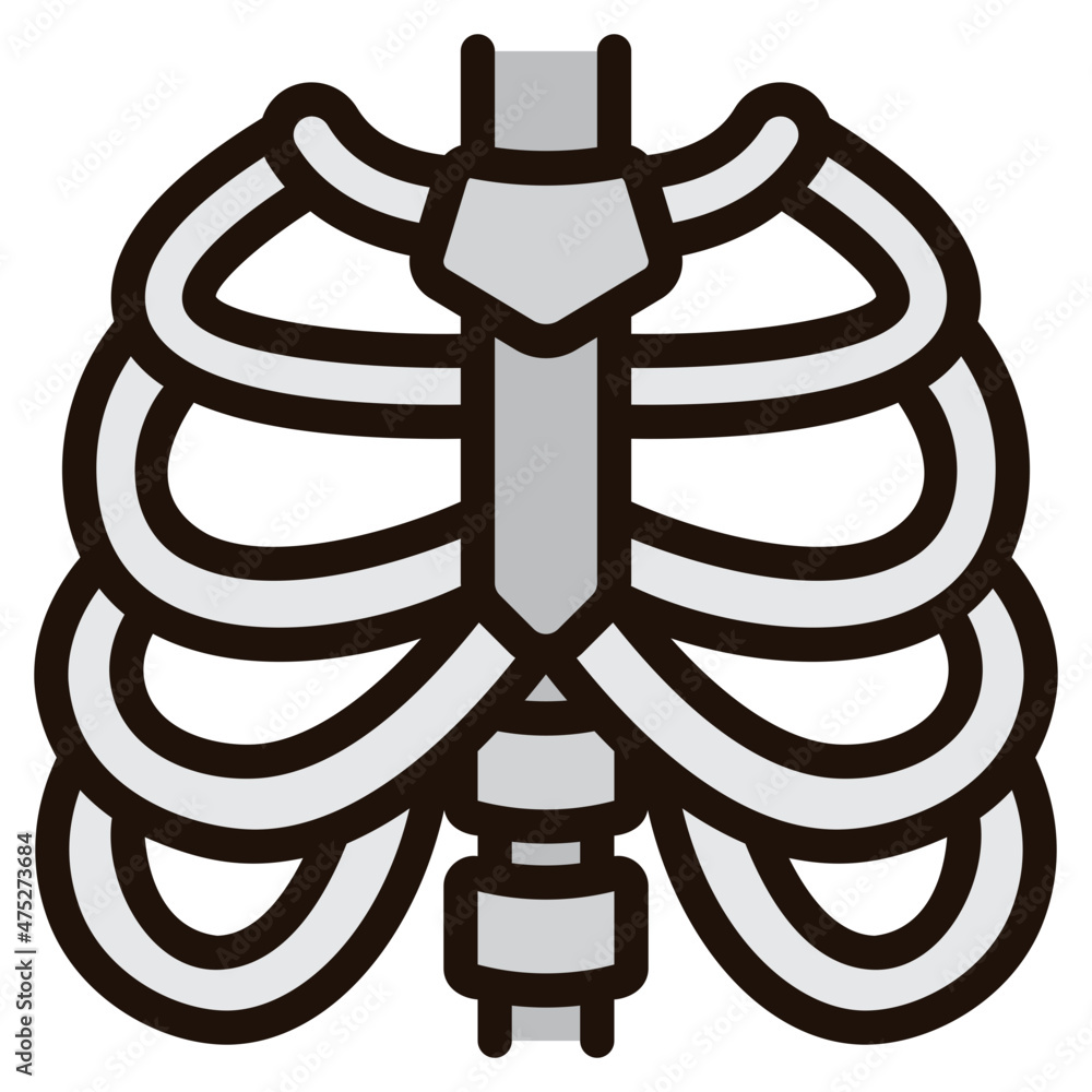 thorax filled outline icon Stock Vector | Adobe Stock