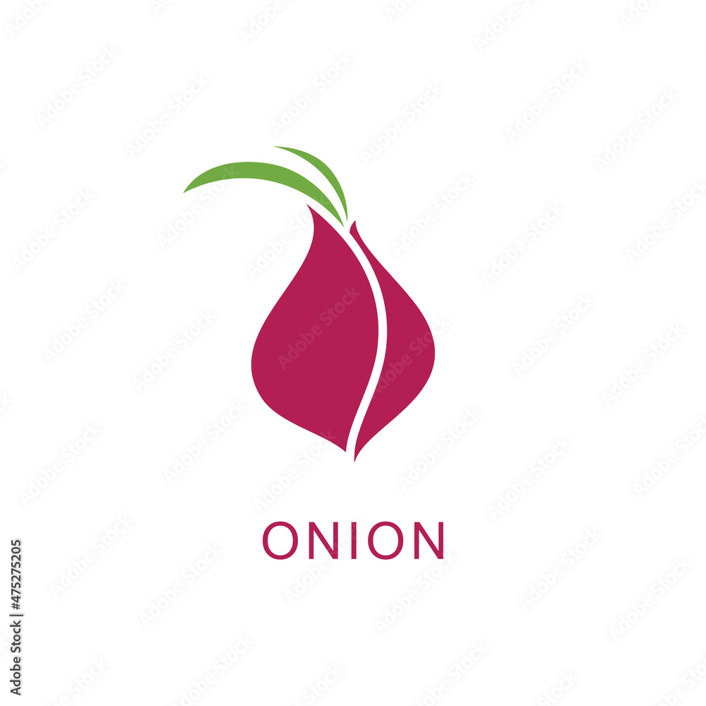 Onion logo vector , red onion icon . illustration Simple onion symbol ...