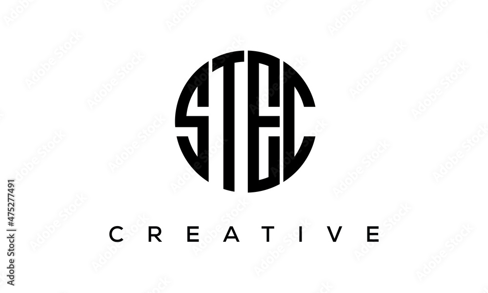 STEC letters circle logo design vector template Stock Vector | Adobe Stock