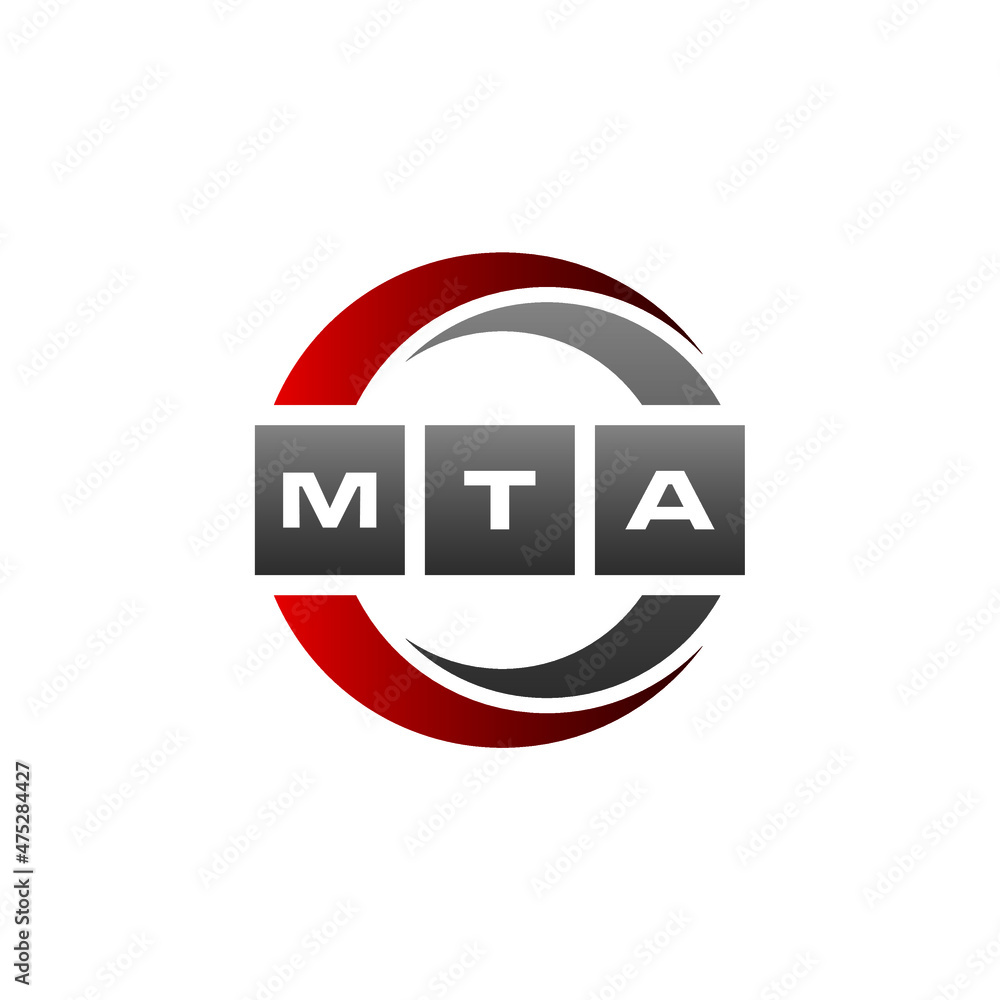 MTA Letter Initial Logo Design Template Vector Illustration Stock ...