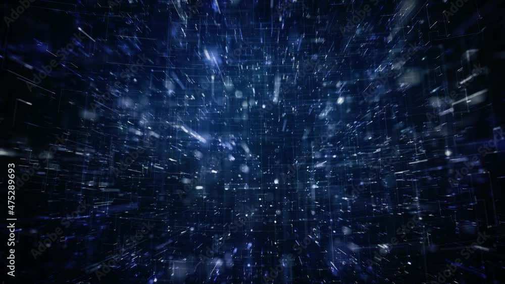 Abstract Digital Data Technology Background Loop/ 4k animation of an ...