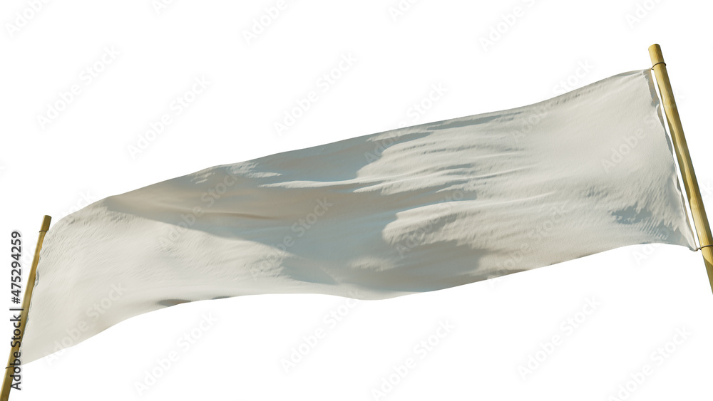 transparent banner on white background with empty place, isolated ...