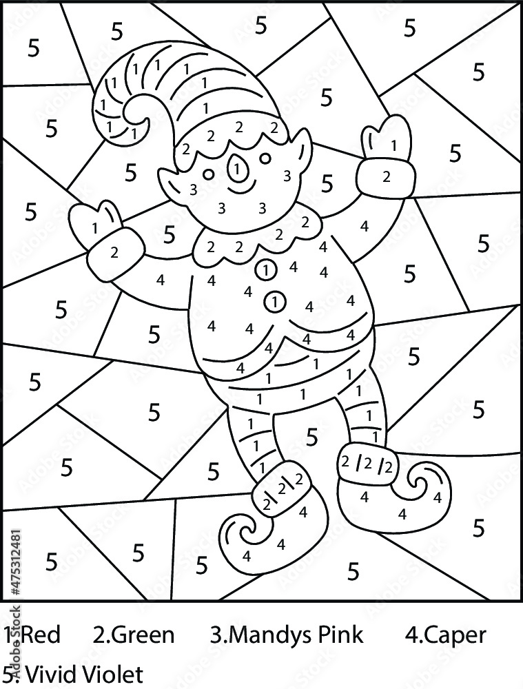 Christmas Color By Number | Colour By Number for Kids and Teens ...