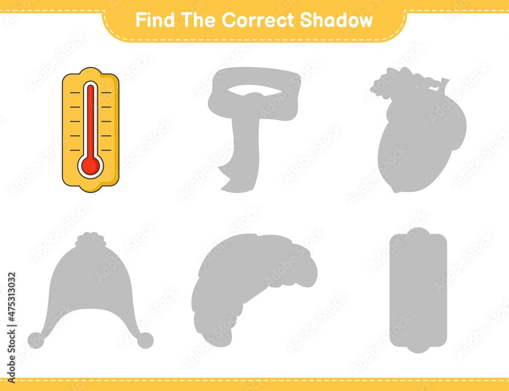 Find the correct shadow. Find and match the correct shadow of ...