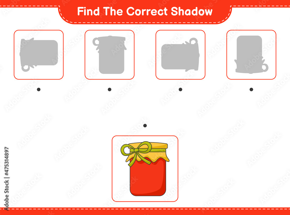 Find the correct shadow. Find and match the correct shadow of Jam ...