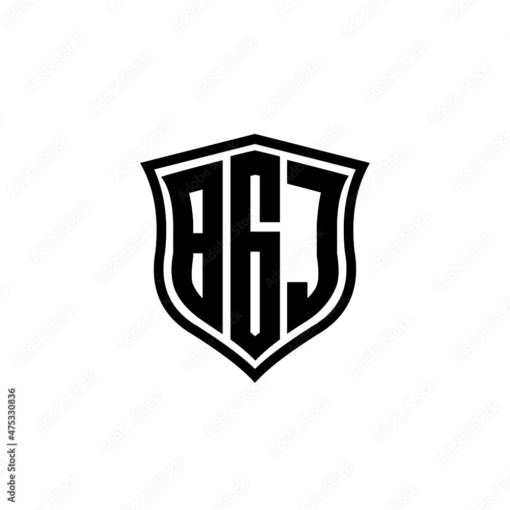 BGJ letter logo design with white background in illustrator, vector ...
