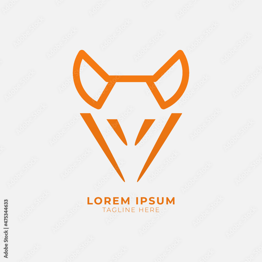 Fox creative logo vector. Fox icon, Fox Modern Geometric Logo Abstract ...
