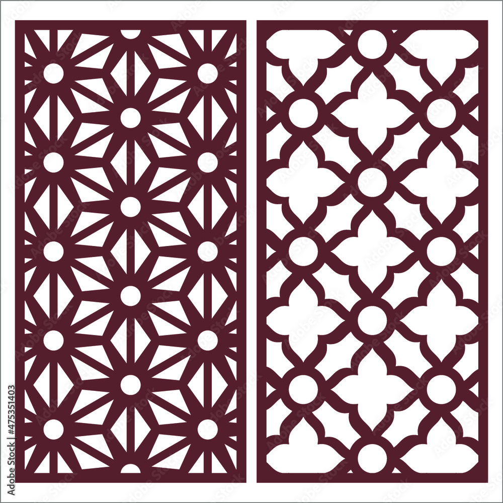 2 Design Set, Jali Design for Graphic and Plywood, Partition, Cnc ...