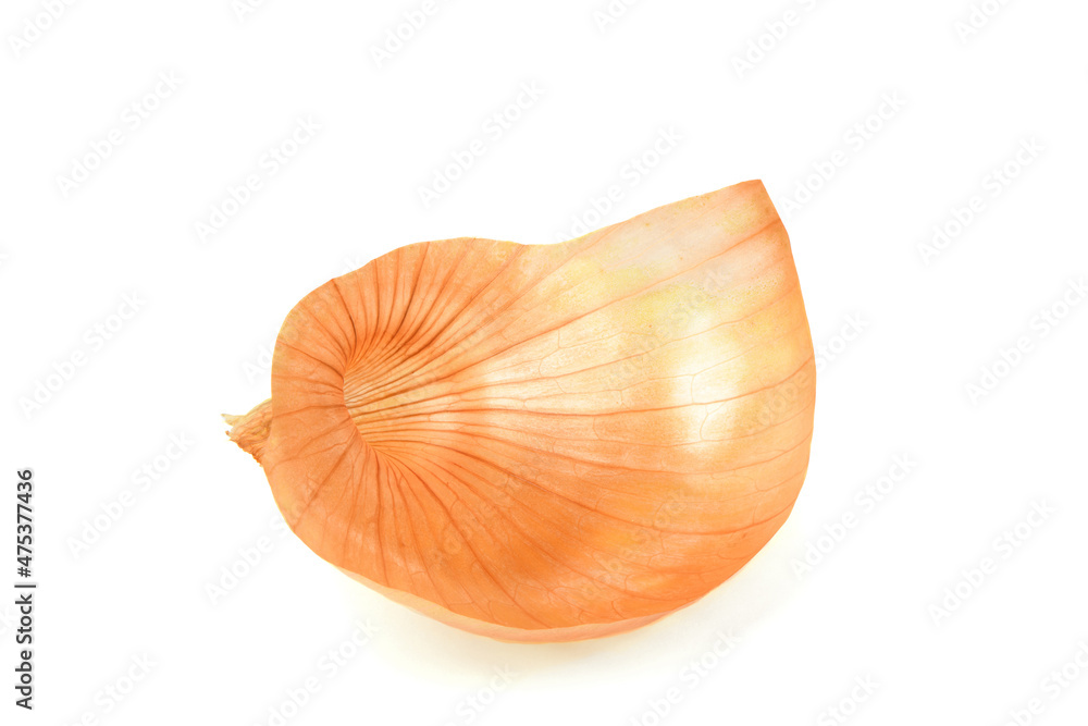 Onion peel isolated on white background. Yellow onion peel. Stock Photo ...