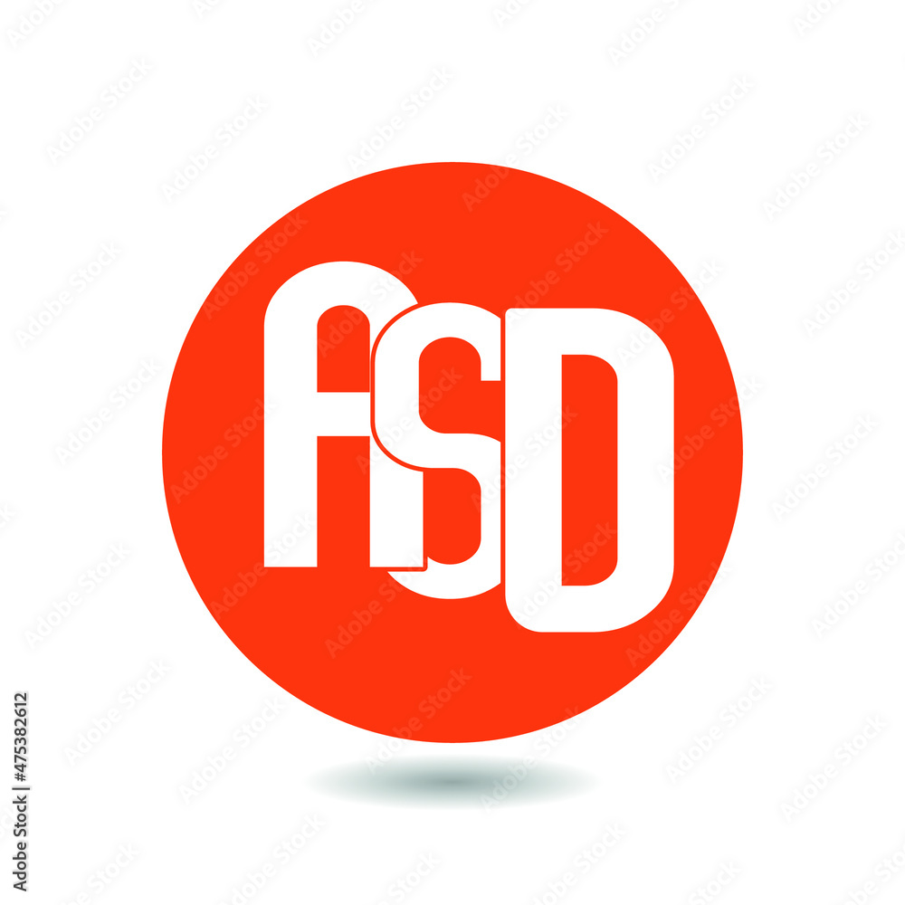 Modern letter ASD logo design stock vector design Stock Vector | Adobe ...
