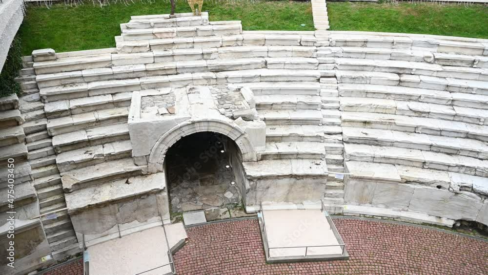 Ancient Roman buildings. Stadium of Philippopolis, Plovdiv, Bulgaria ...