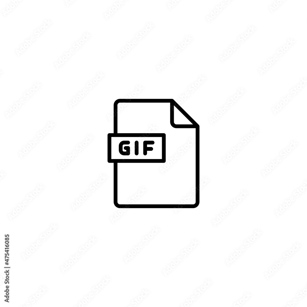 Gif file icon, gif file symbol vector Stock Vector | Adobe Stock