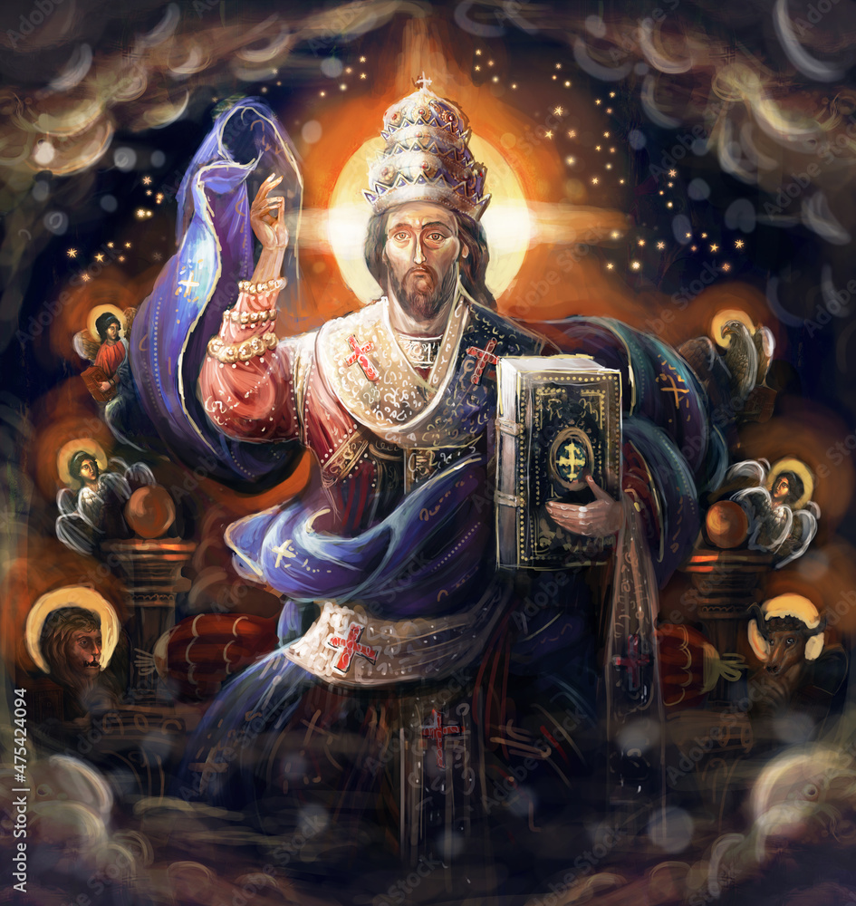 Poster Jesus Christ on throne in his glory – Wall Art | UkPosters