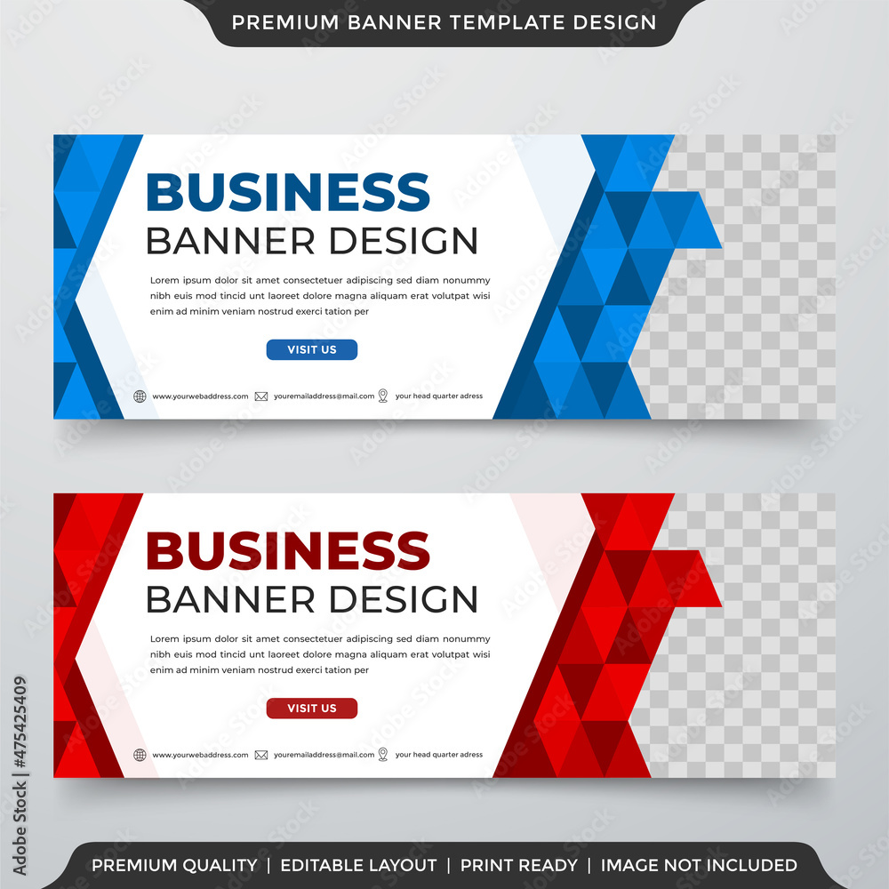 business banner template design with modern and minimalist concept user ...