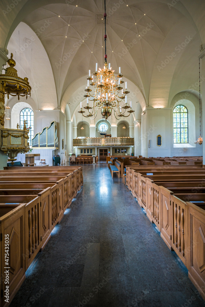 Sweden, Varmland, Karlstad, Domkyrkan cathedral, interior (Editorial ...