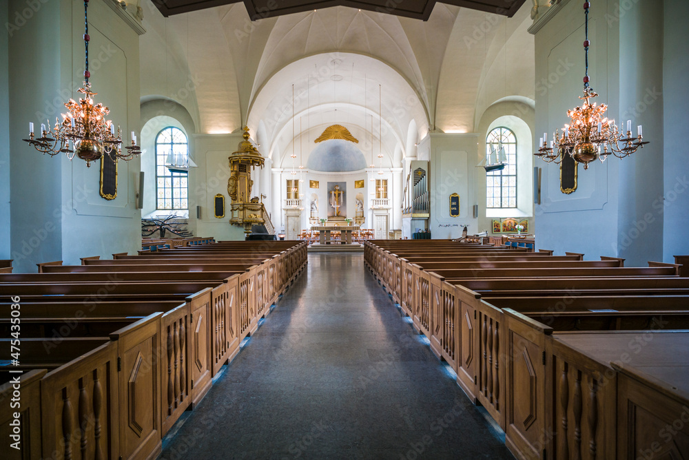 Sweden, Varmland, Karlstad, Domkyrkan cathedral, interior (Editorial ...