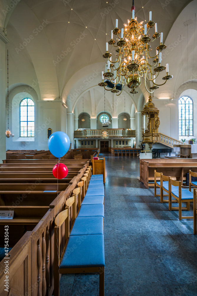 Sweden, Varmland, Karlstad, Domkyrkan cathedral, interior (Editorial ...
