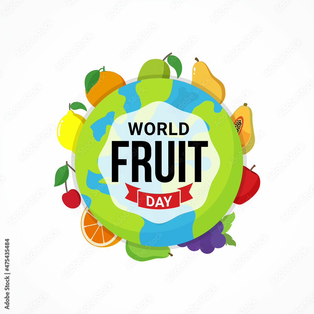 World fruit day banner celebration vector illustration Stock Vector ...