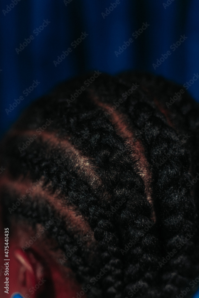 Black Model in Cornrows Stock Photo | Adobe Stock