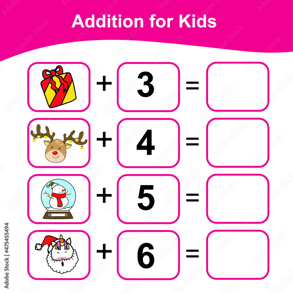 Vetor de Counting Game for Preschool Children. Math Worksheet for ...