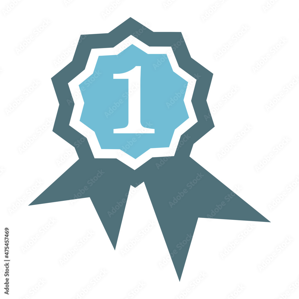 No.1 Badge Stock Vector | Adobe Stock
