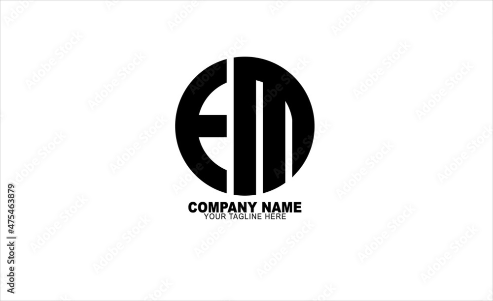 Em Abstract initial monogram letter alphabet logo design vector ...