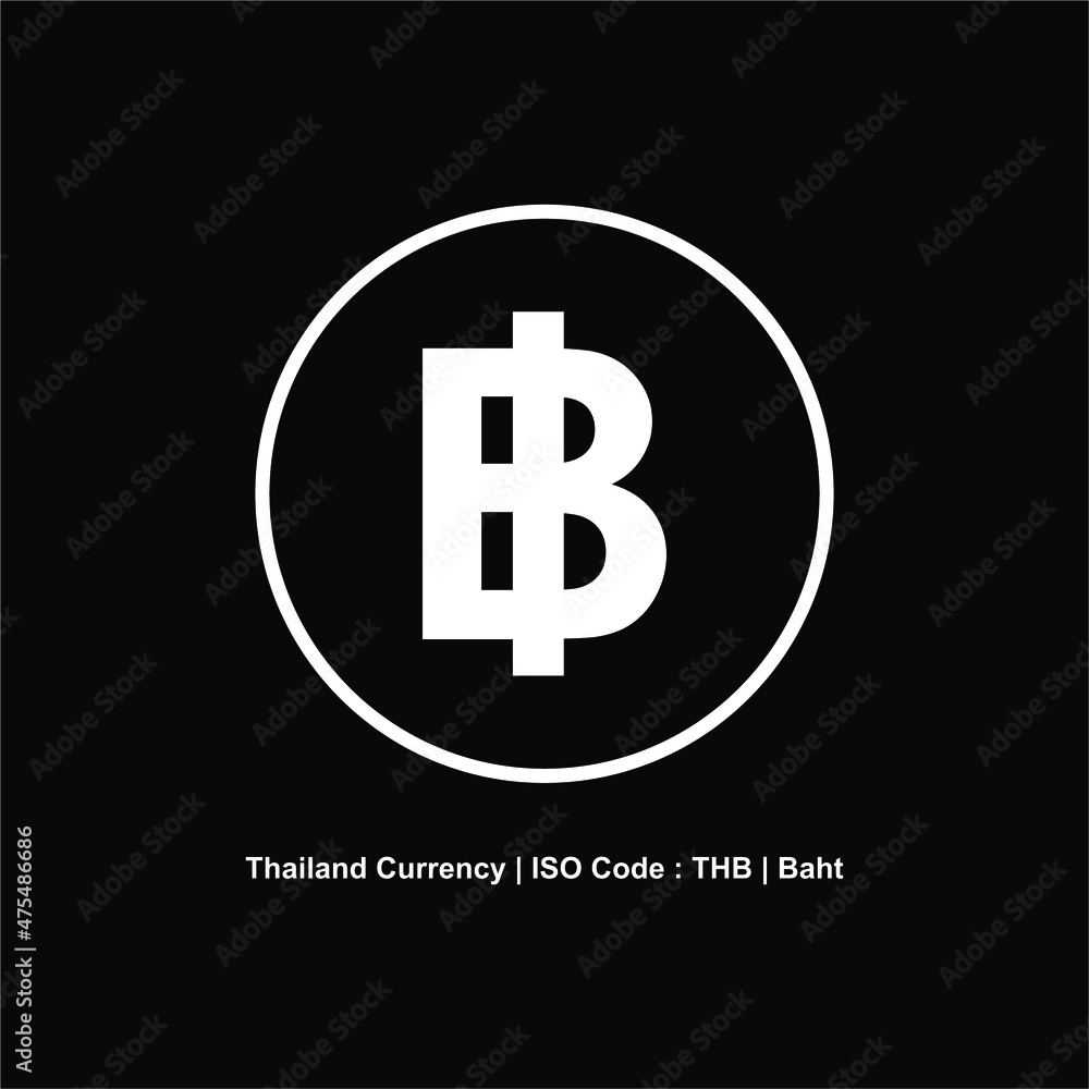 Thailand Currency Icon Symbol With Iso Code. Vector Illustration-1 ...