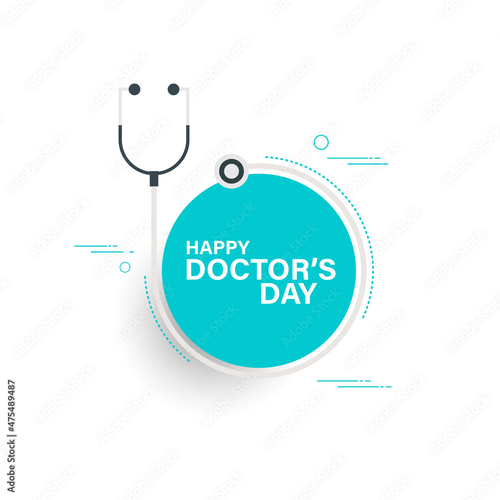 Doctor's Day.lettering of happy doctor's day with symbol of heart, and ...