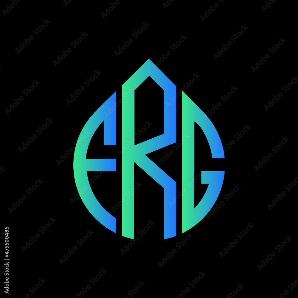 FRG letter logo design on black background. FRG circle letter logo ...