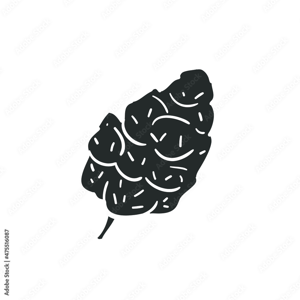 Marijuana Bud Icon Silhouette Illustration. Cannabis Plant Vector ...